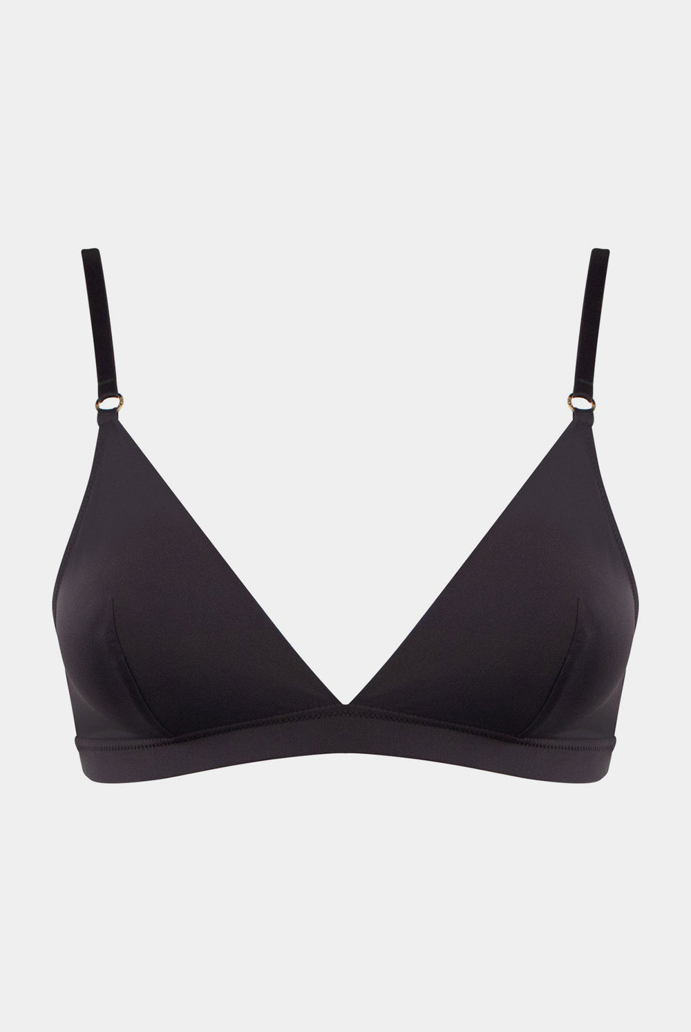 ULTRA Jersey Triangle Bralette in Black Beans | Nokaya